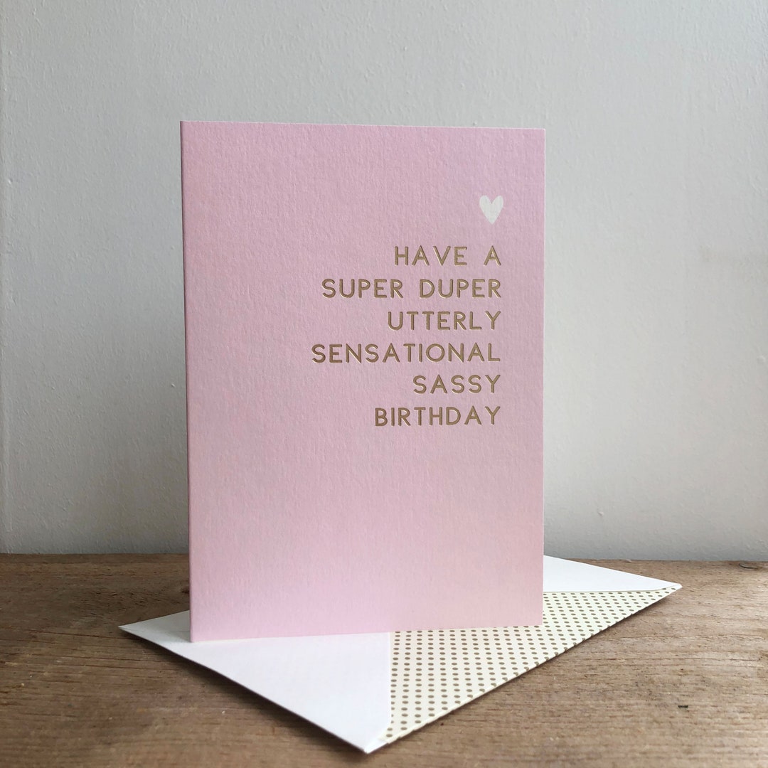 Sensational Sassy Birthday Greeting Card - Etsy