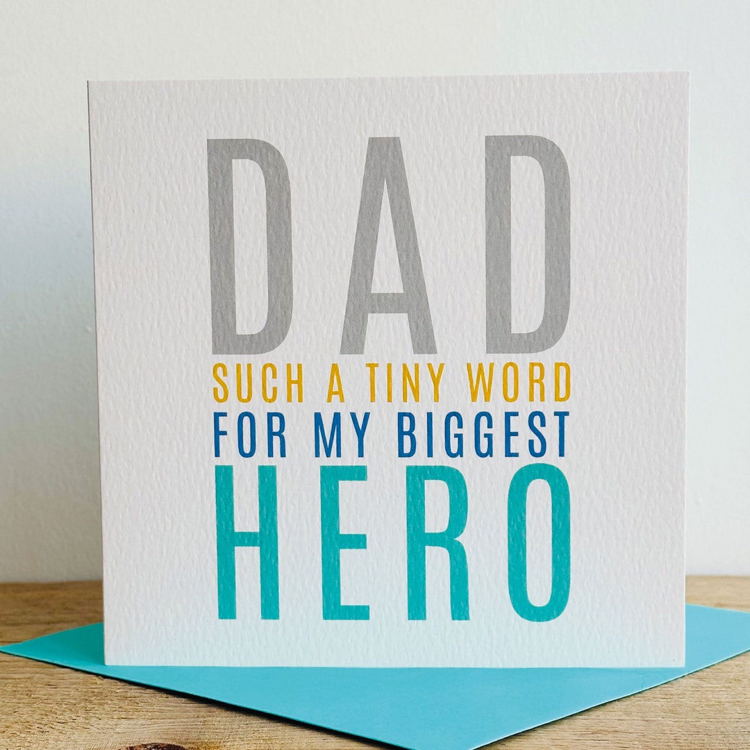 Dad My Biggest Hero | Father's Day Card | Contemporary Father's Day ...