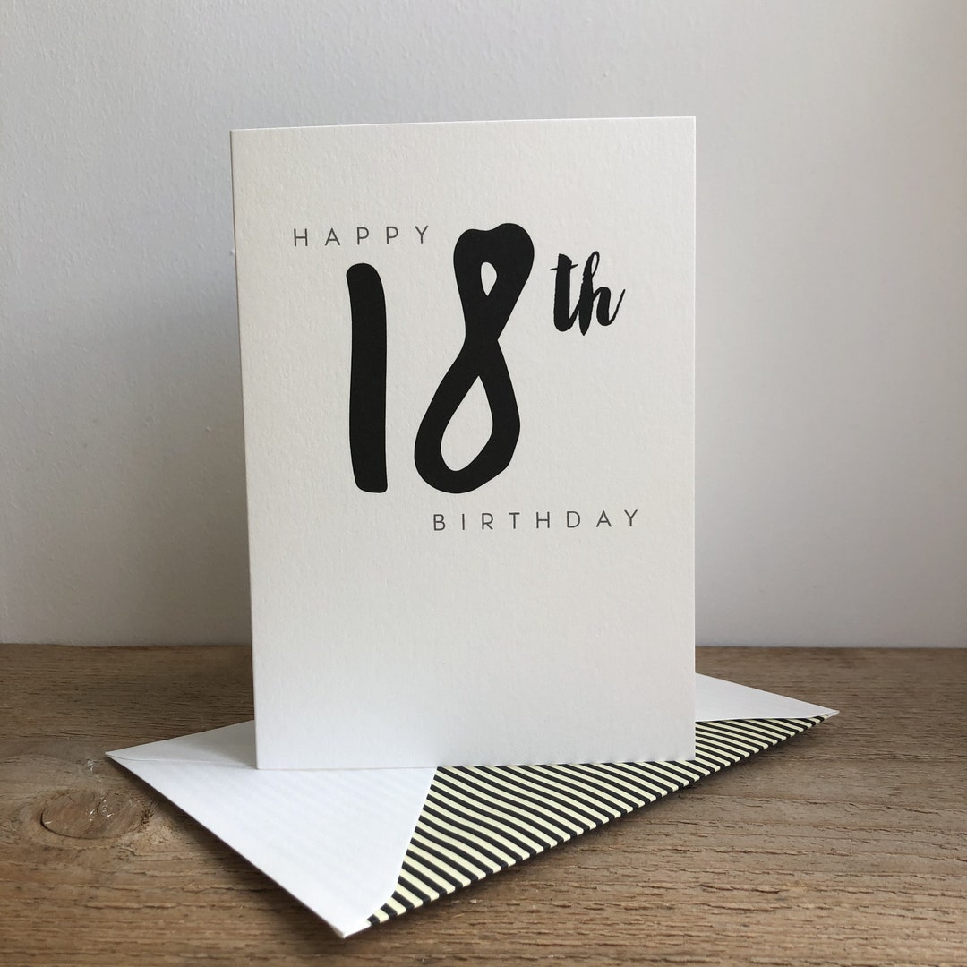 Age 18 Male Birthday Greeting Card - Etsy
