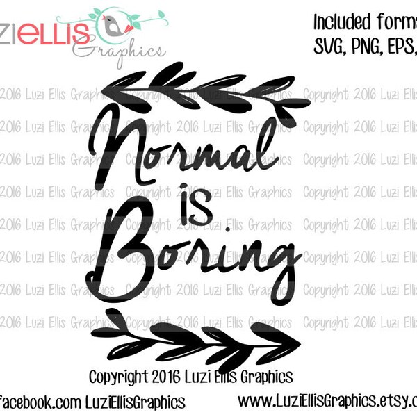 Normal is Boring - Etsy