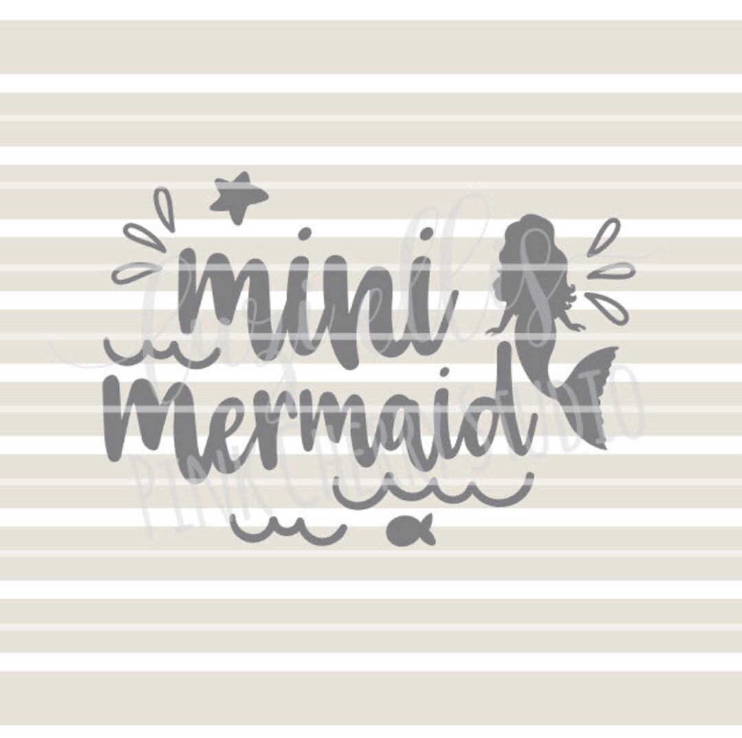 Mini Mermaid. SVG DXF Files for Vinyl Cutting Projects Diy Instant ...