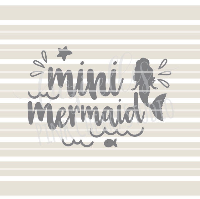 Mini Mermaid. SVG DXF files for Vinyl Cutting Projects diy | Etsy