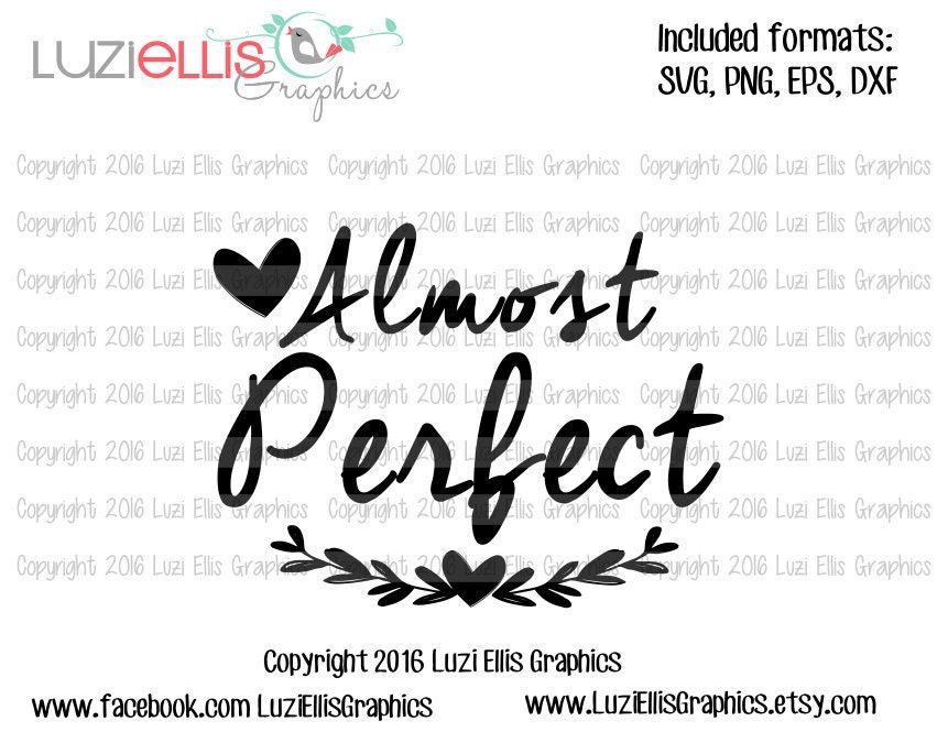 Almost Perfect Girls Sayings SVG EPS DXF Files for Vinyl - Etsy