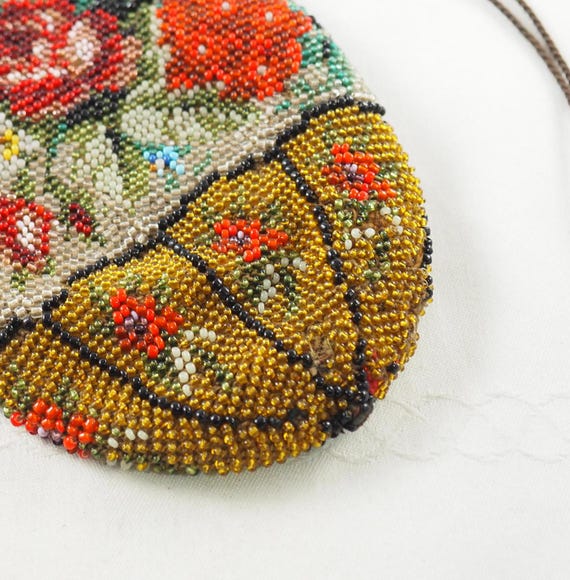 Antique Victorian Beaded Reticule with Roses, Forget … - Gem
