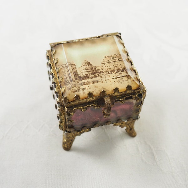 Antique Brass Ring Box - Etsy