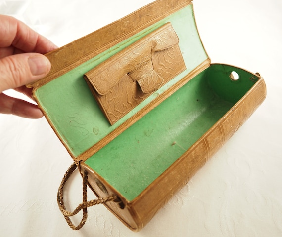 Antique Georgian Period Embossed Leather Box Bag, Ren… - Gem