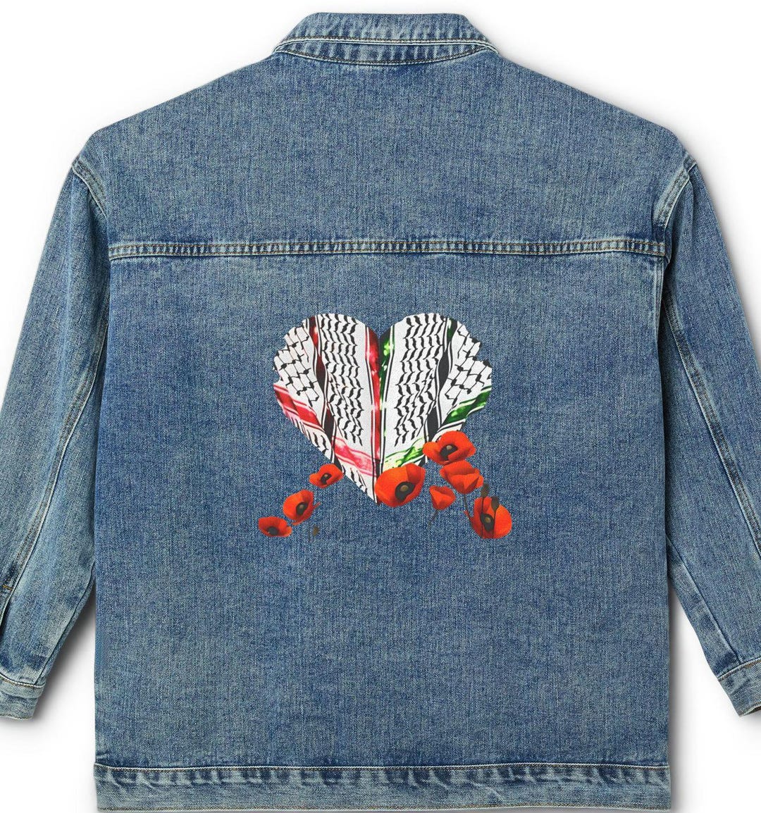 Women's Denim Jacket, Oversized, Drop Shoulders, Donation Contribution ...