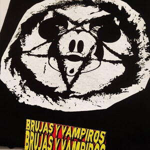 Pentagram T Shirt , Black , Satan , 666 , Mickey Mouse , Lucifer , Hail ...