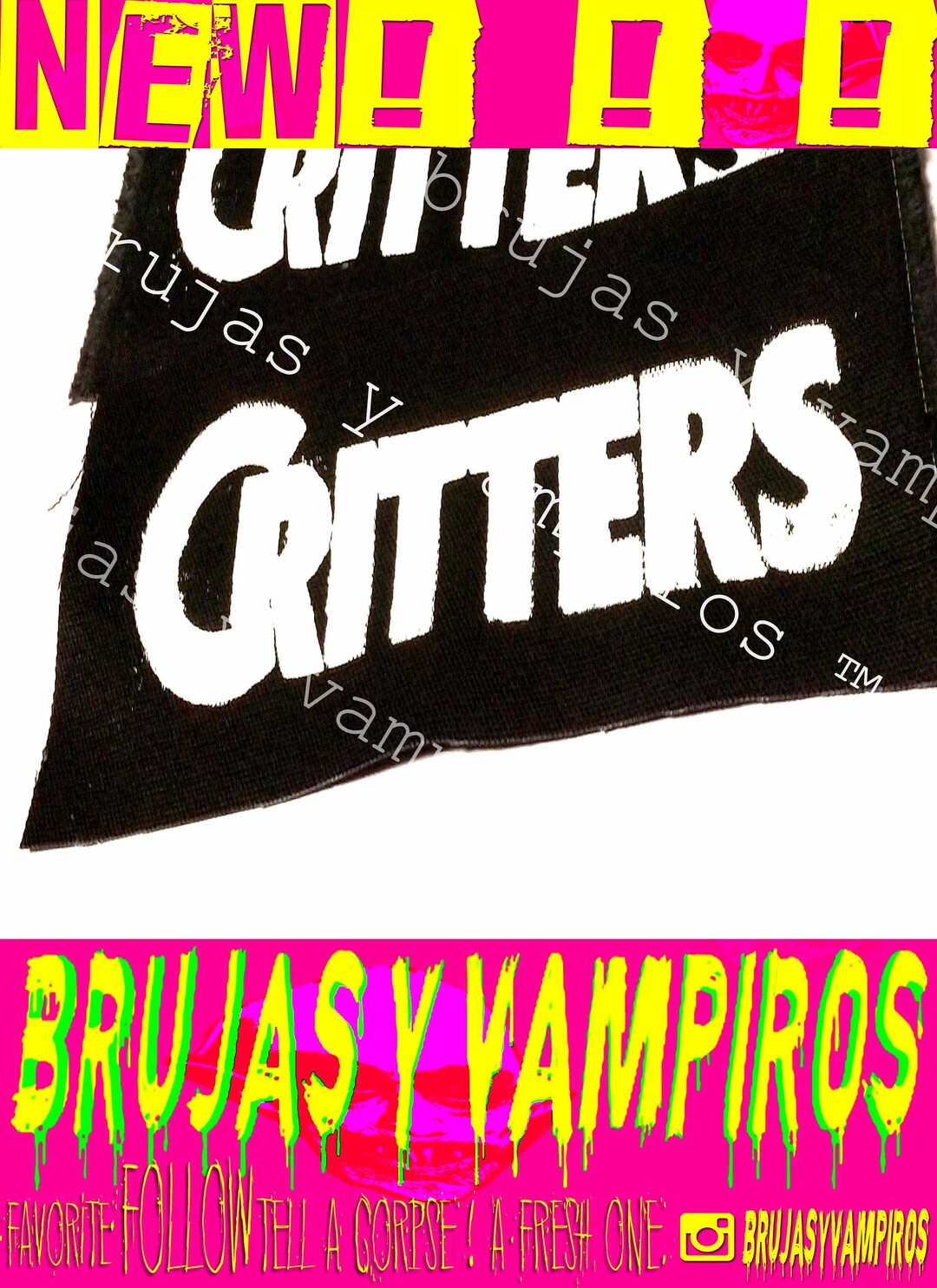 Critters Movie, Horror Movie Black Patch, Horror Patches in Color, Sew ...