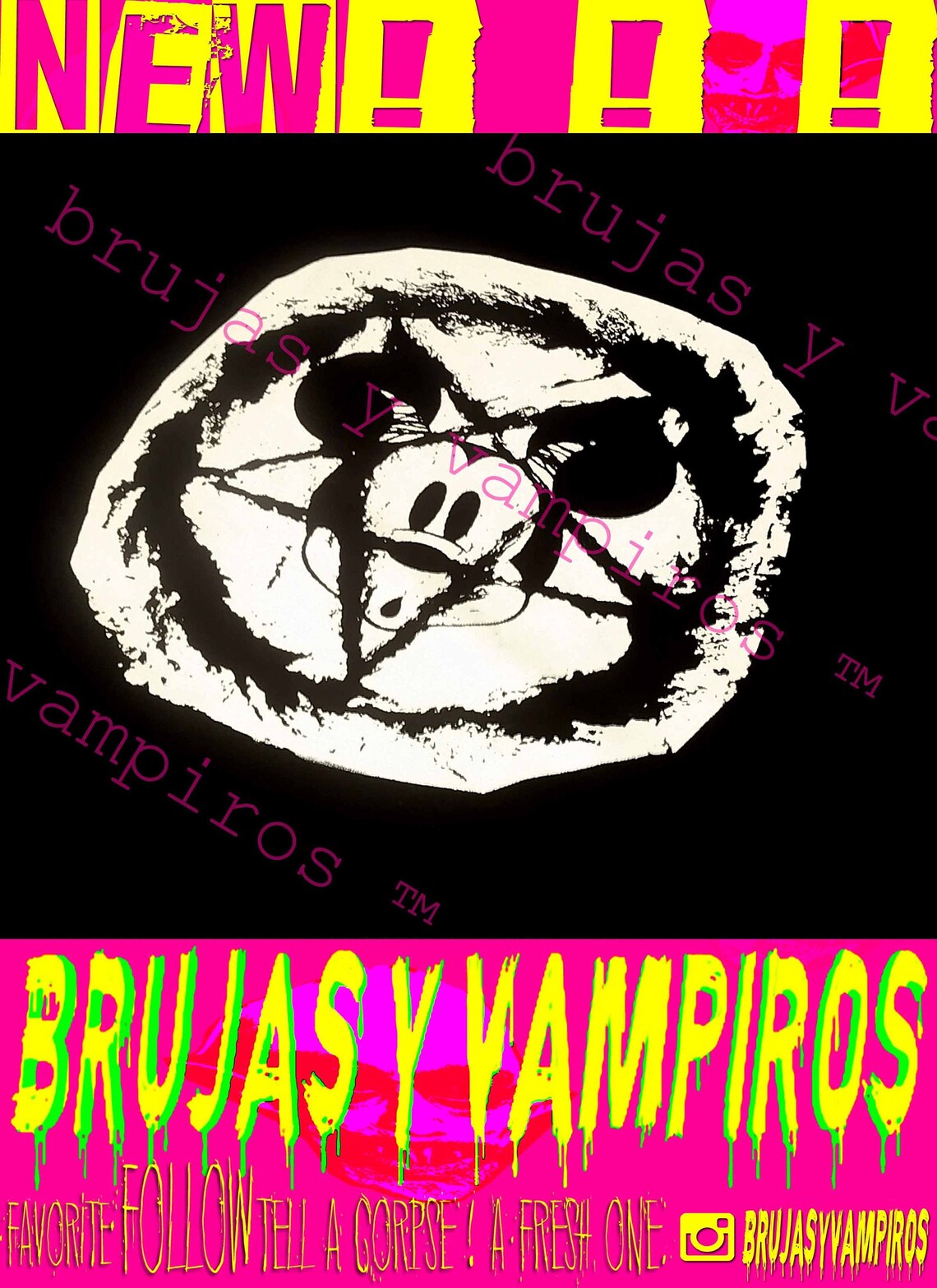 Pentagram T Shirt Black Satan 666 Mickey Mouse - Etsy Israel