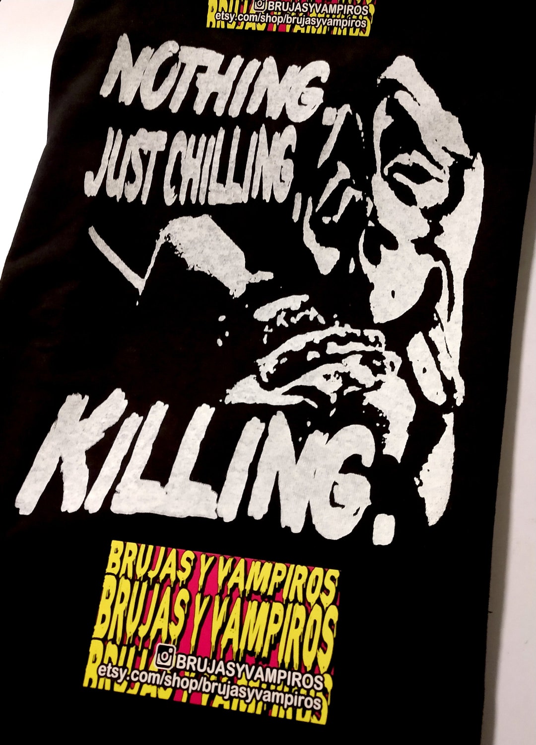 Nothing Just Chillin , KILLING ! Ghostface Horror Movie Shirt , Stoner ...