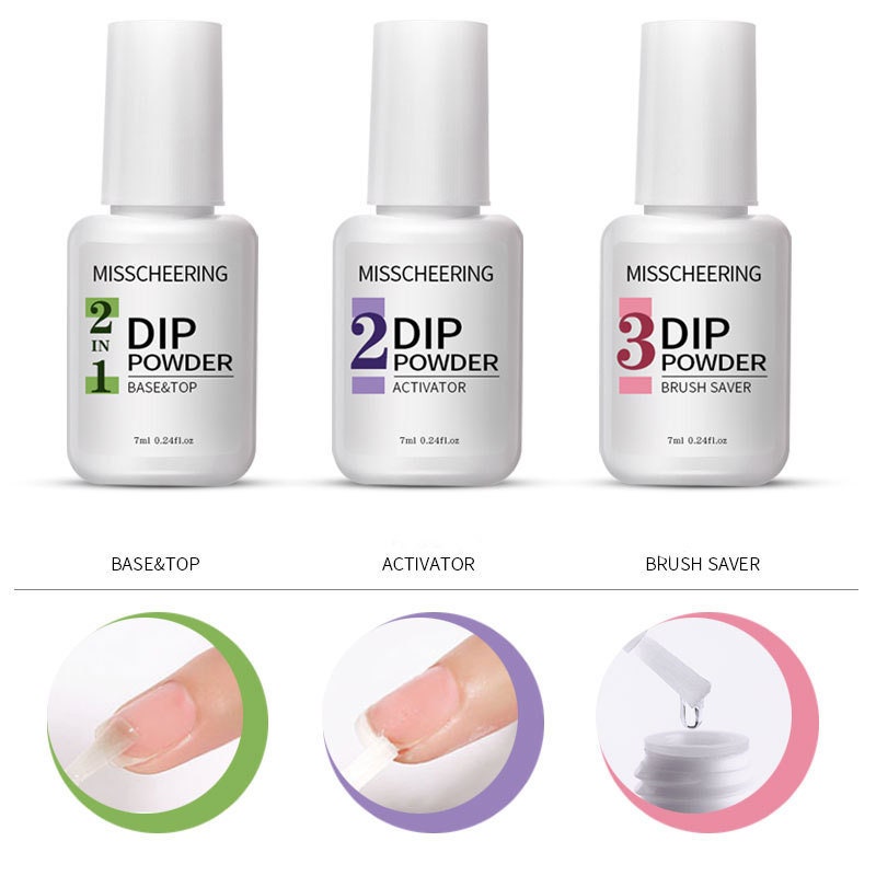 Set of Dipping Powder and Base Gel Nail Art Decorationsbase - Etsy