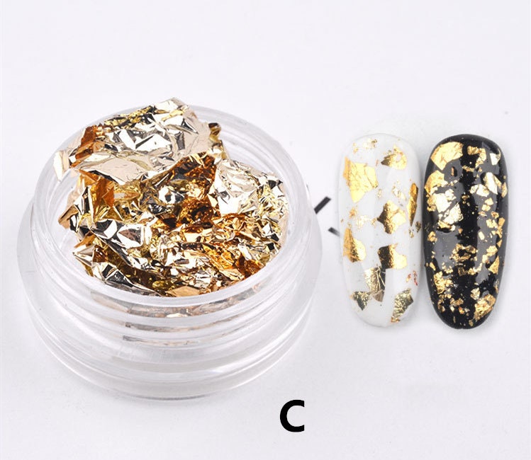 A Boxof Nail Decorationcolored Tinfoil Paper Nail Supplynail - Etsy