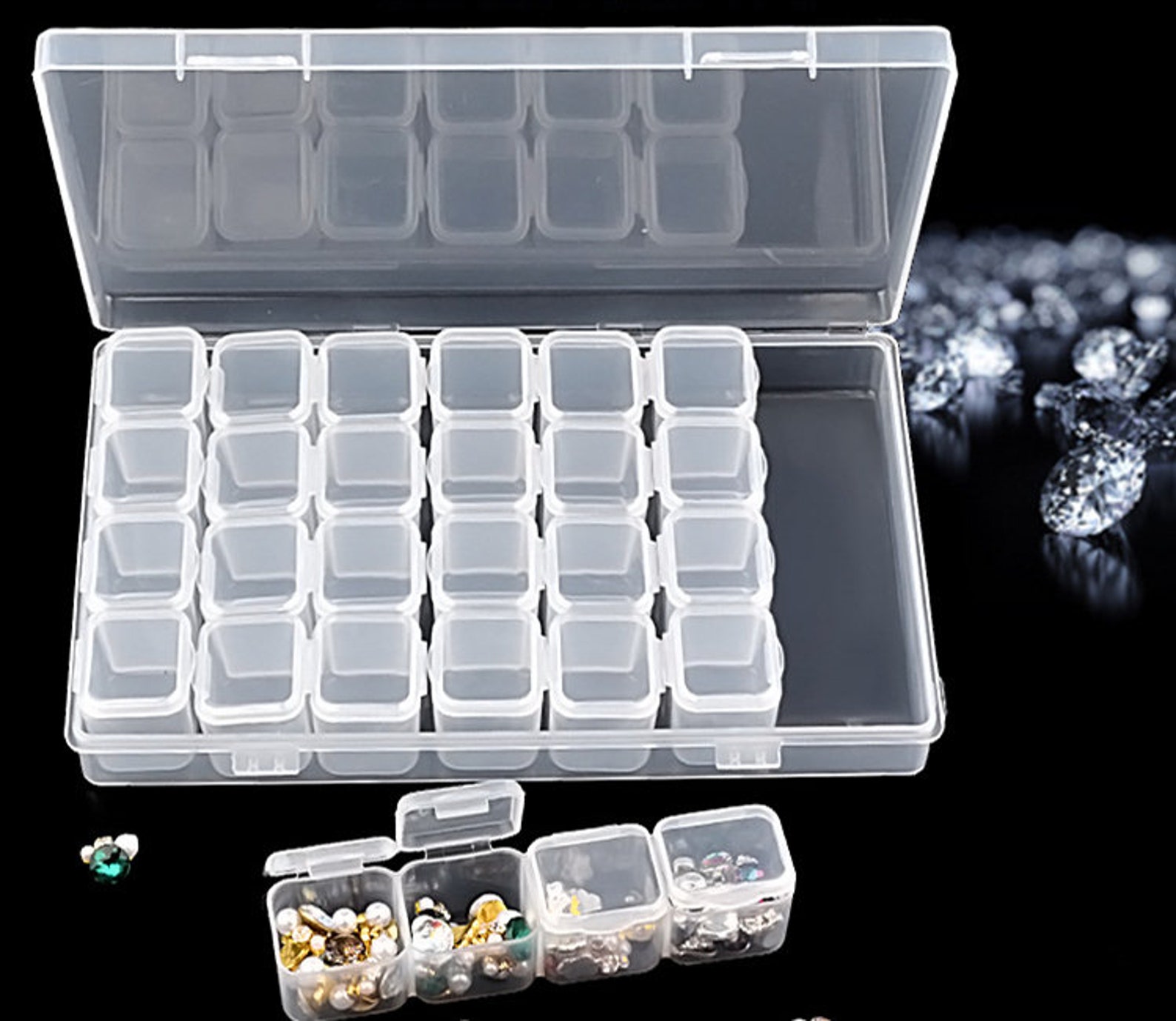 Free Shipping 28 Slots Boxes Set Organizer Storage Containers Case for ...