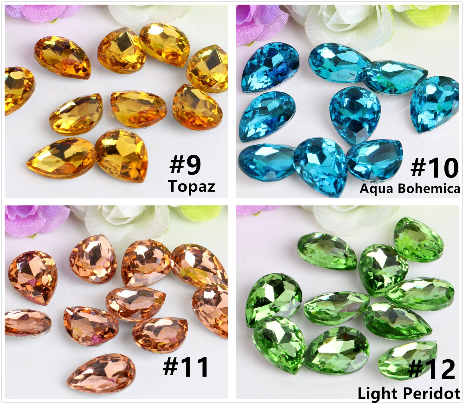 50 Pcs Water-drop Rhinestoneswedding Dress Clothing - Etsy