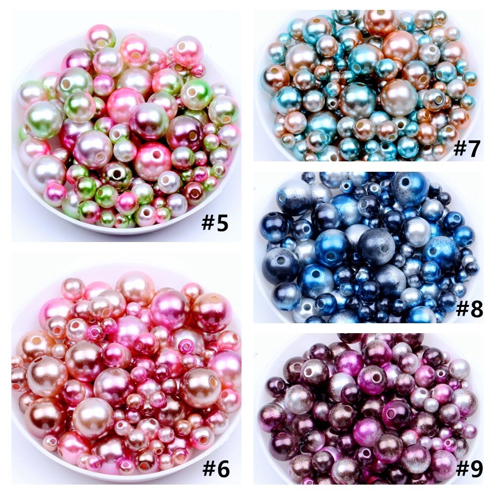 3/4/5/6/8/10/12mm Mermaid Ombre Pearls Beads With Holefaux - Etsy Canada