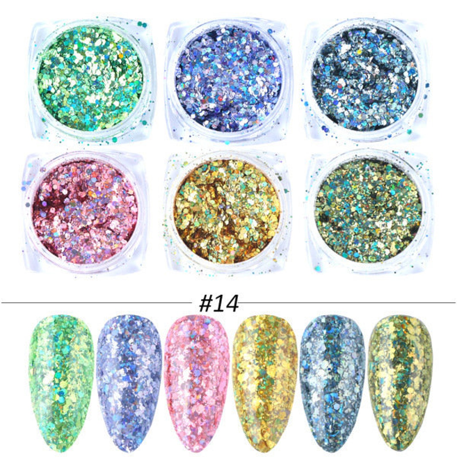 Nail Art Powder Dust Shimmer Decorationshiny Nail Glitter - Etsy