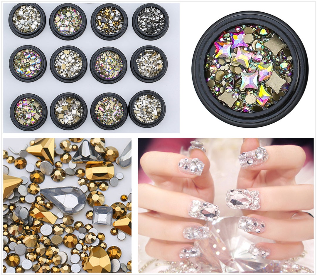 Mixed Resin Faceted Rhinestones,diy Deco Bling,glass Crystal Rhinestone ...