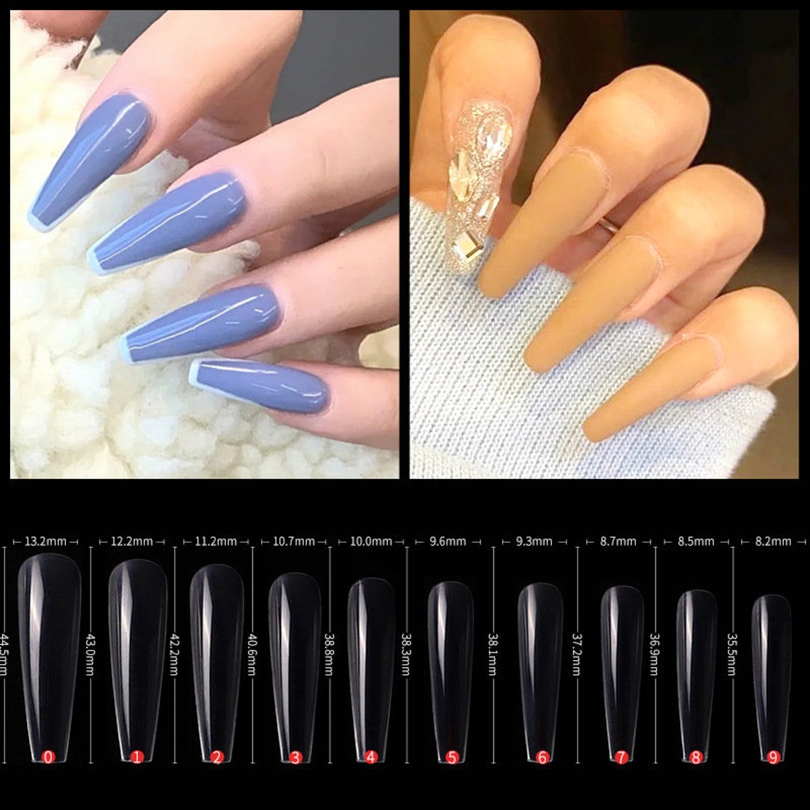 500 Pcs XXXL Extra Long Frech Fake Nailscurve Clear Nails - Etsy