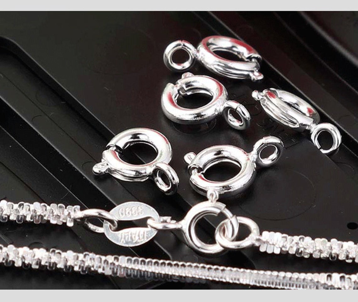 50 Pcs/100 Pcs Brass Spring Ring Clasp for Jewelry Making - Etsy