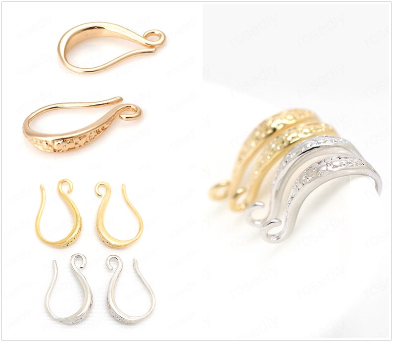 20/50 Pcs Brass Ear Hooks Earrings Clasps Findings Earring | Etsy