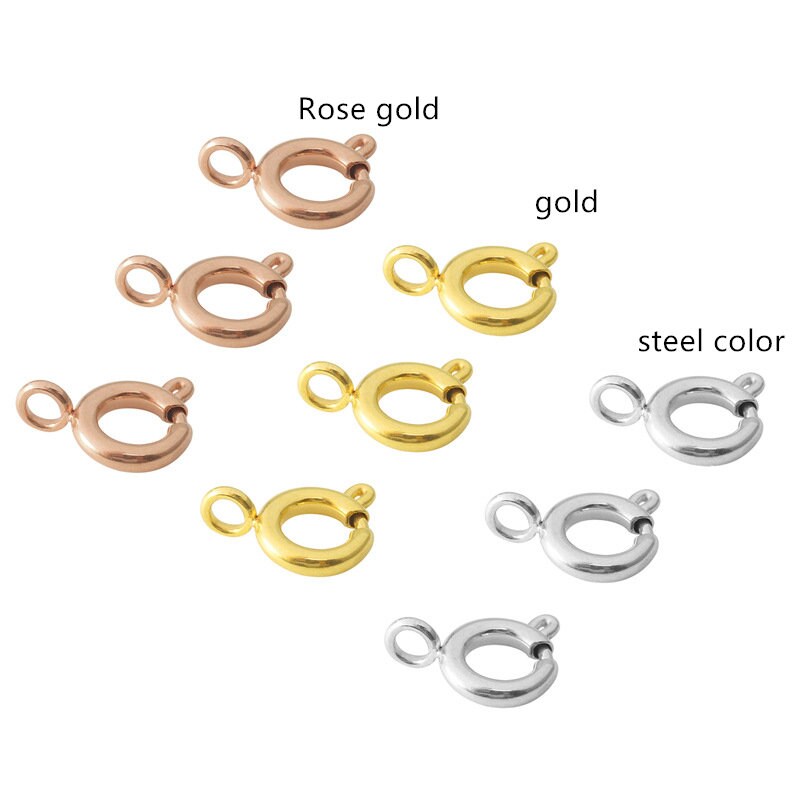 5 Pcs Stainless Steel Spring Ring Clasp for Jewelry Making - Etsy