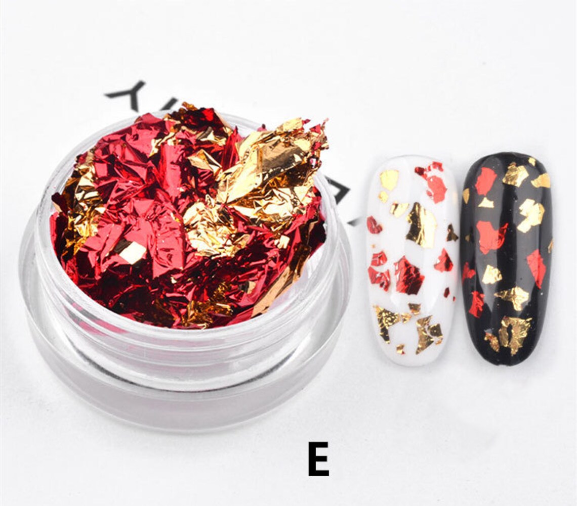 A Boxof Nail Decorationcolored Tinfoil Paper Nail Supplynail - Etsy