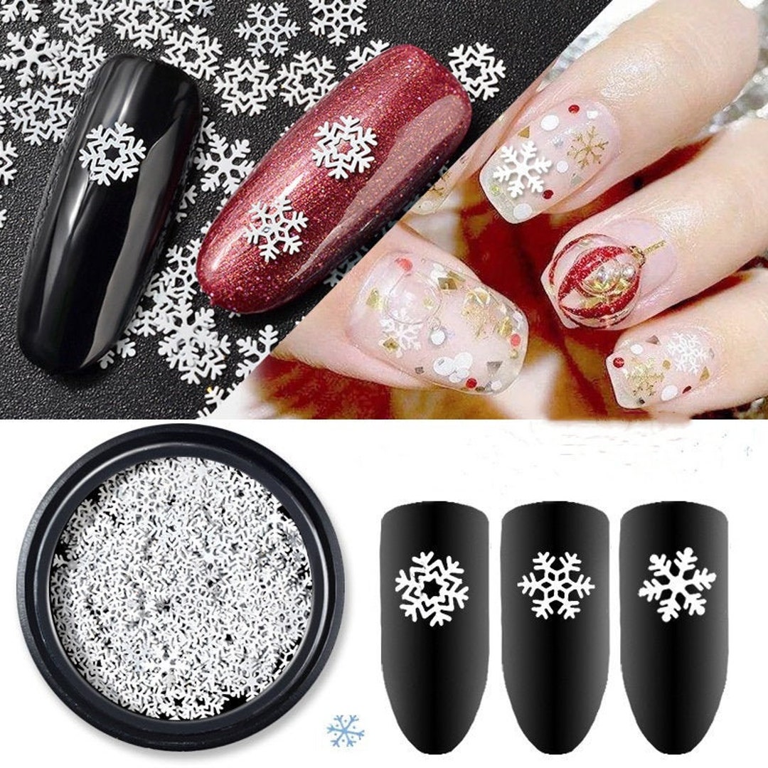 A Box of Nail Studs Metal Decoration,mixed Snow Sequins Nail Supply ...