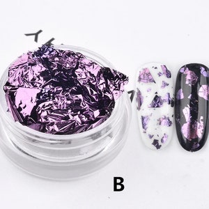 A Boxof Nail Decoration,colored Tinfoil Paper Nail Supply,nail Art ...