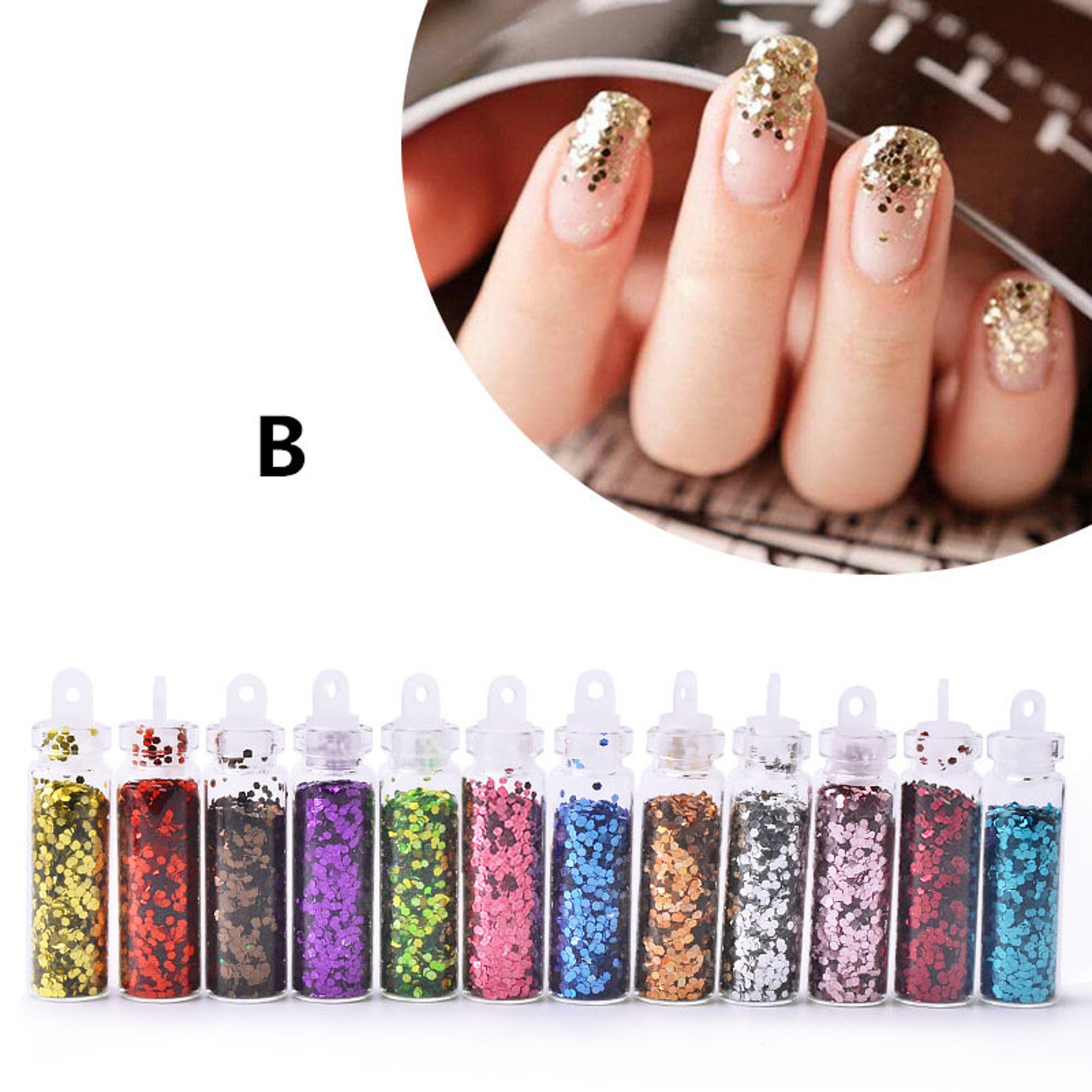 12 Bottle Sequins Decorationsdiy Deco Blingmixed Sequins | Etsy