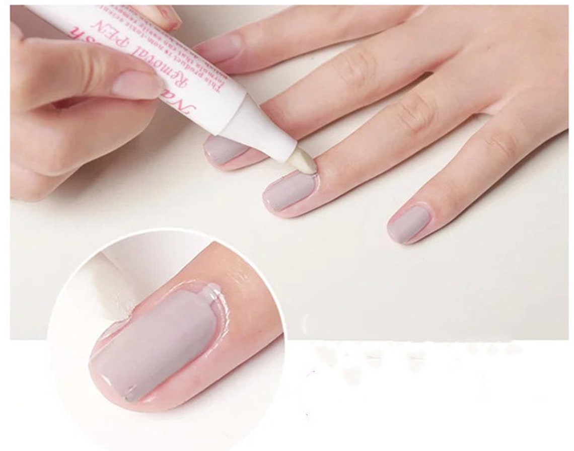 4 Colors Nail Washing Pen Edge Easily Remover Nail Polish | Etsy