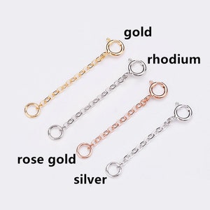 2 Pieces 3cm/5cm/8cm/10cm Gold/silver/rhodium Plated 925 Sterling ...