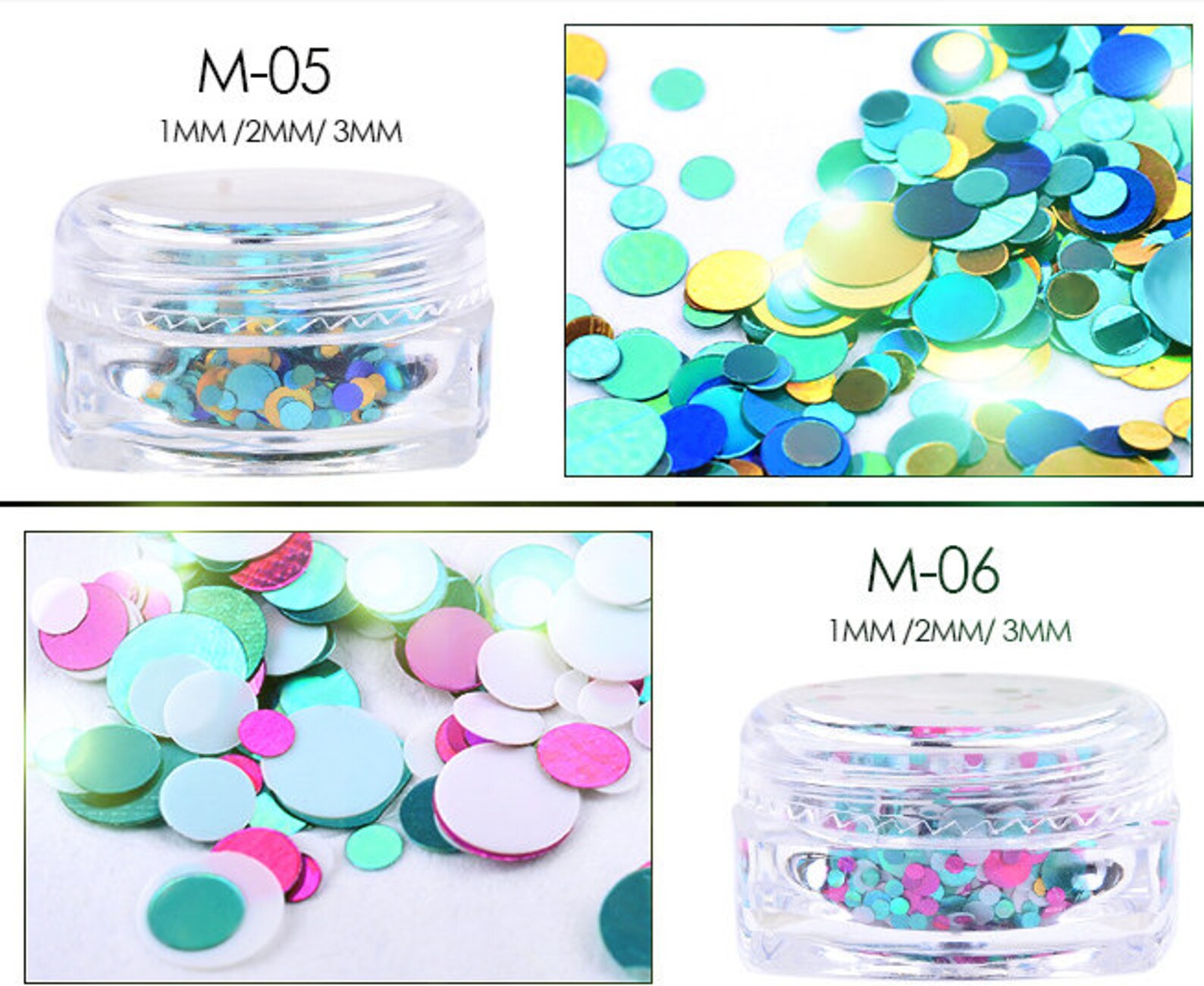 12 Box a Set of Mixed Sequins Decorationsround Sequins Diy | Etsy