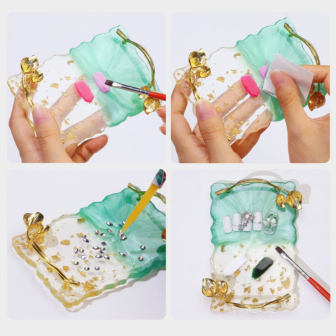 1 Pcs Resin Ring Color Palette Nail Color Palette for Nail Color Mixing ...