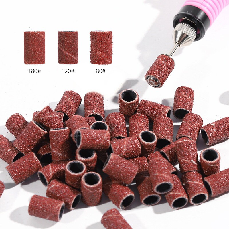 100 Pcs/pack 80 120 180 Options Nail Dedicated Sanding Ring - Etsy