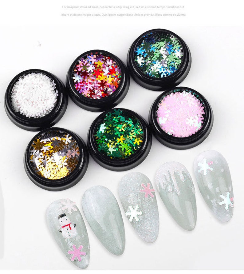 6 Box a Set Nail Art Powder Dust Shimmer Decorationshiny Nail - Etsy