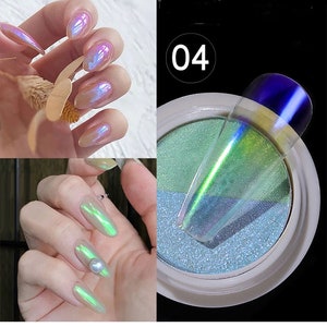 Double Color Nail Art Powder Dust Shimmer Decoration,shiny Nail Glitter ...