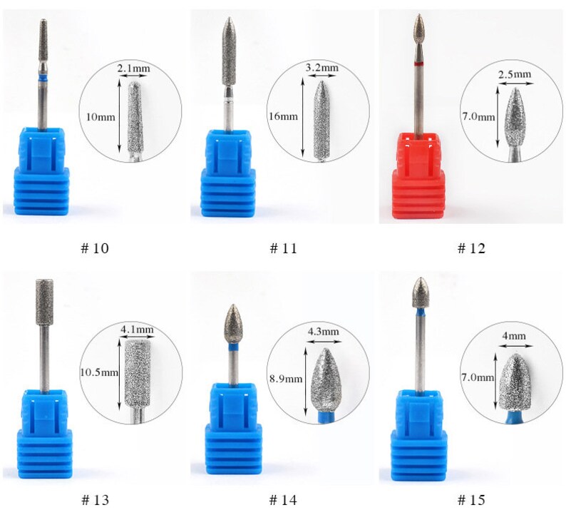 Nail Cone Tip Tungsten steel Drill Bits Electric Cuticle Clean | Etsy
