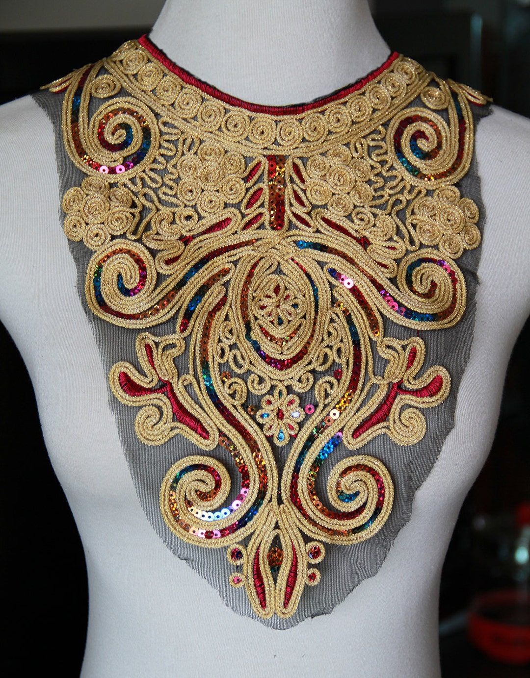 Vintage Style Cotton Collar Applique Lace Collar Applique - Etsy
