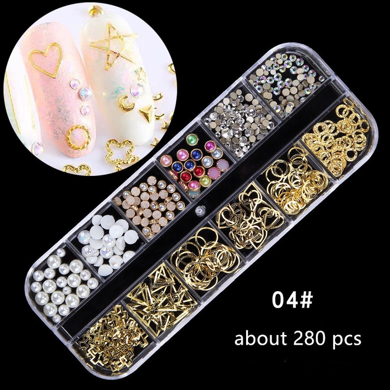 A Set of Mixed Rivet Decorationsdiy Deco Blingmetal for Nail - Etsy