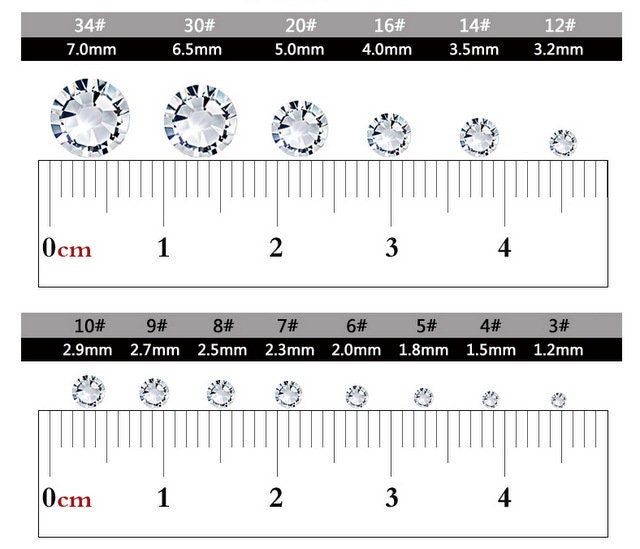 SS6/SS8/SS10/SS16/SS20/SS30 Flatback Ab Color Rhinestonesdiy - Etsy