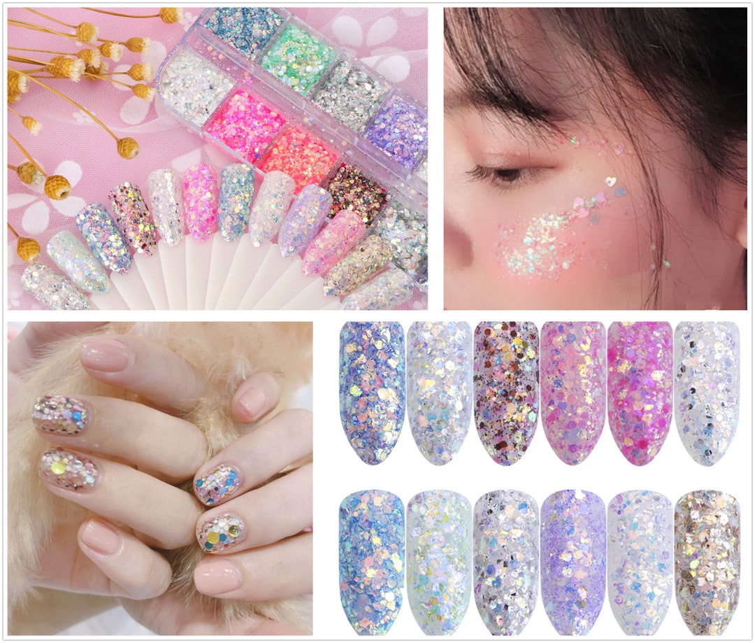 Nail Art Powder Dust Shimmer Decoration, Shimmer Glitter Powder,nail ...