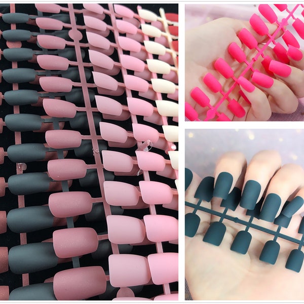 Matte Fake Nails - Etsy