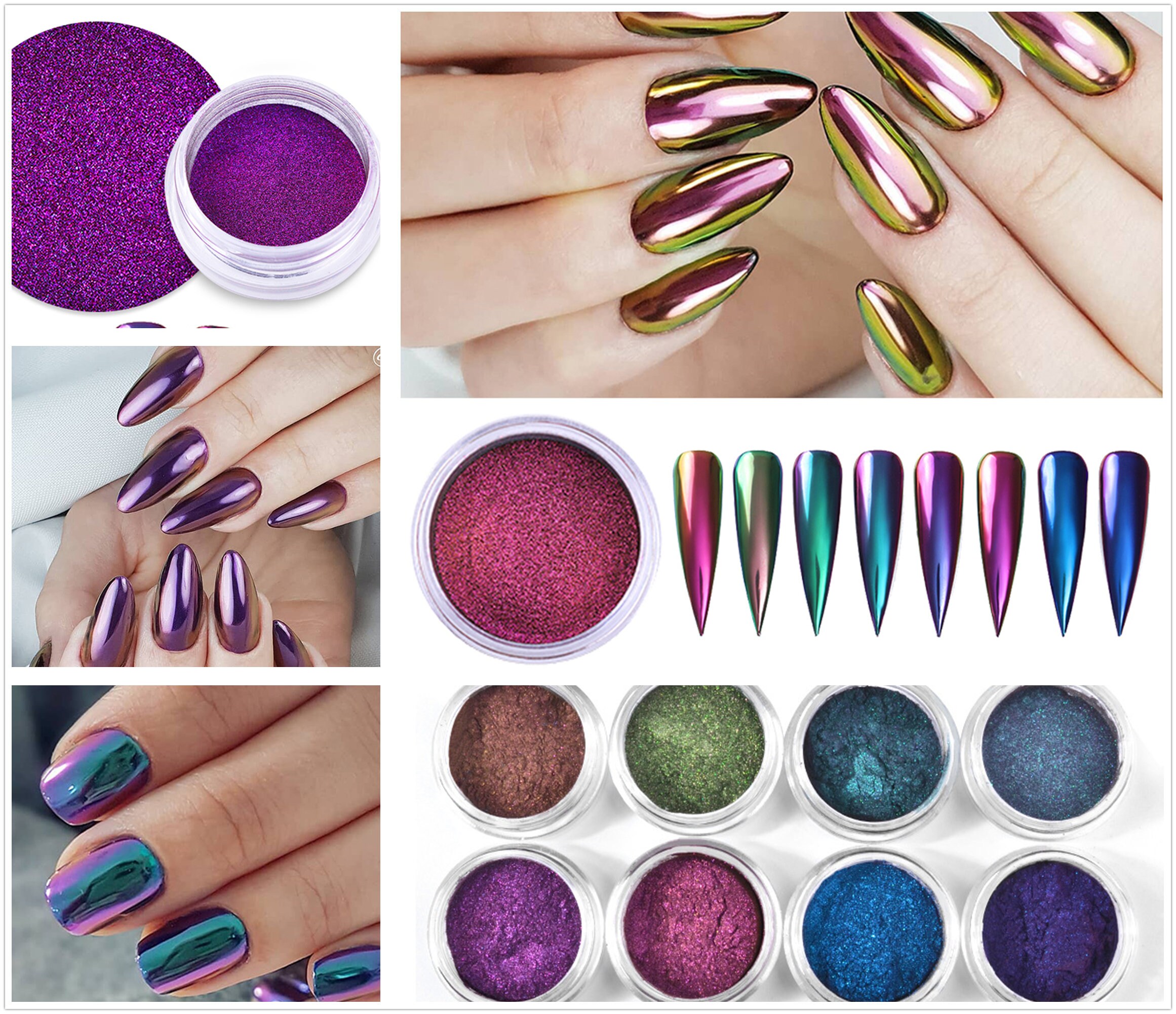 Mirrored Shimmer Glitternail Art Powder Dustmagic Mirror - Etsy