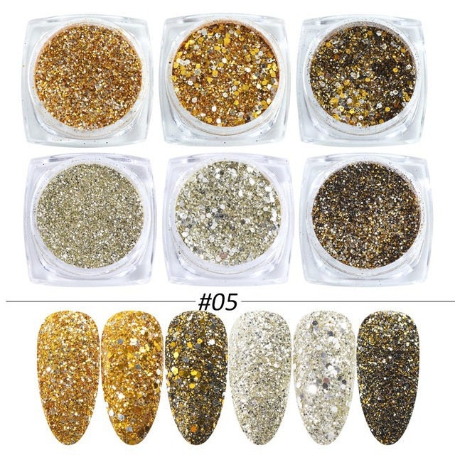 Nail Art Powder Dust Shimmer Decorationshiny Nail Glitter - Etsy