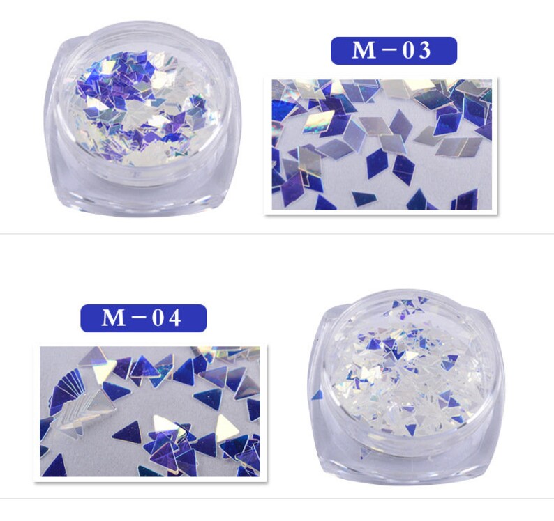 12 Styles Sequins Decorationsblue Light Sequins Diy Deco - Etsy