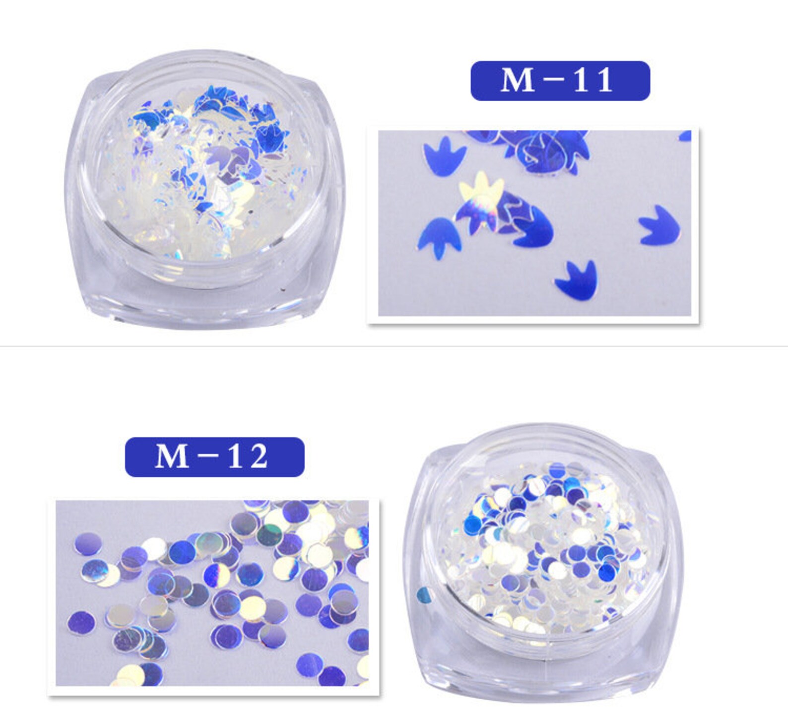 12 Styles Sequins Decorationsblue Light Sequins Diy Deco - Etsy