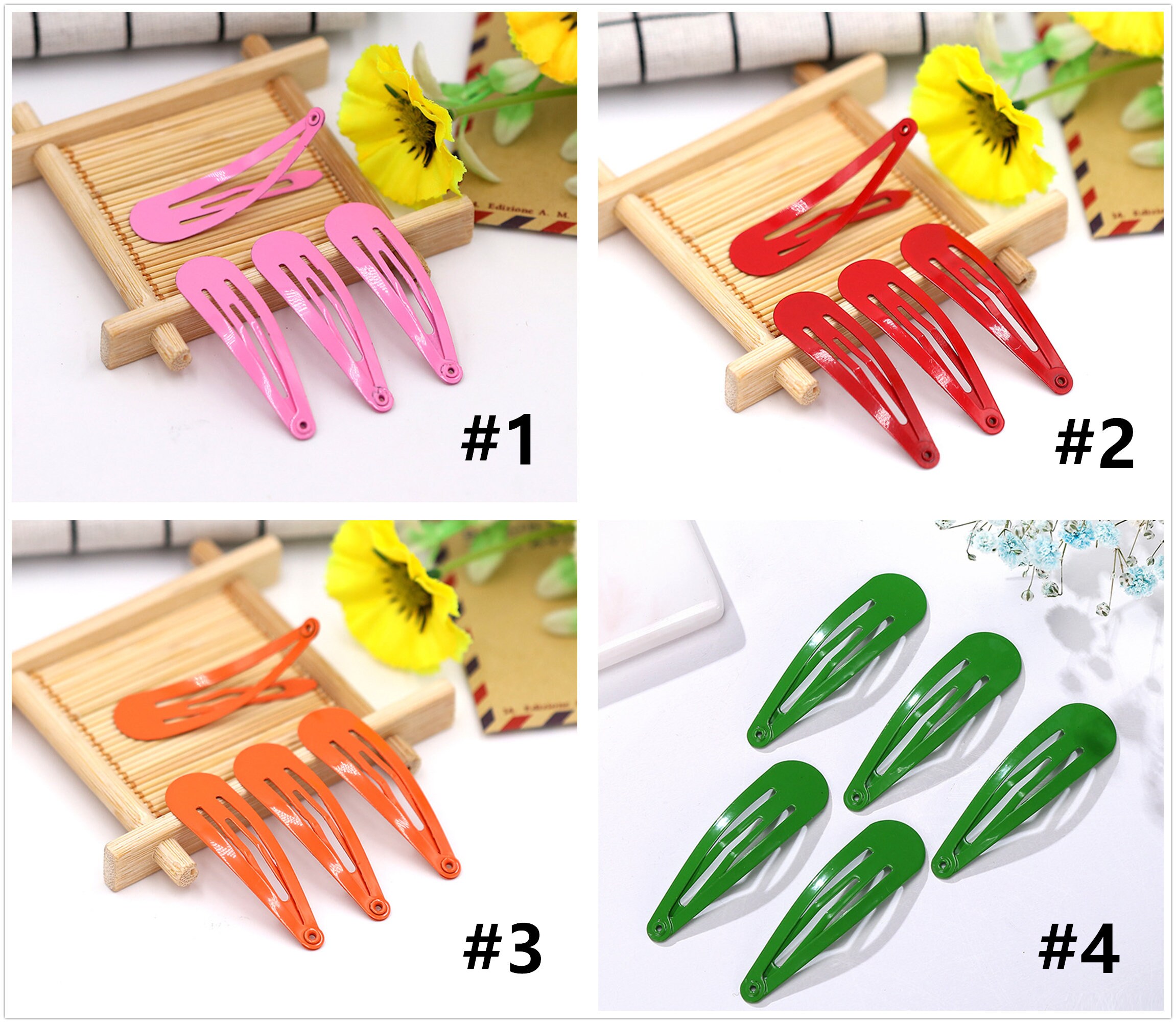 20/50 pcs 5cm Metal Snap Clipswater drop clip BB clipOval | Etsy