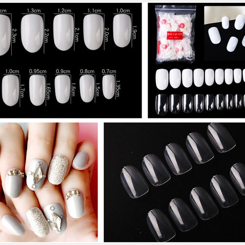 500 Pcs French Fake Nailscurve Clear Nails Tipspress on - Etsy