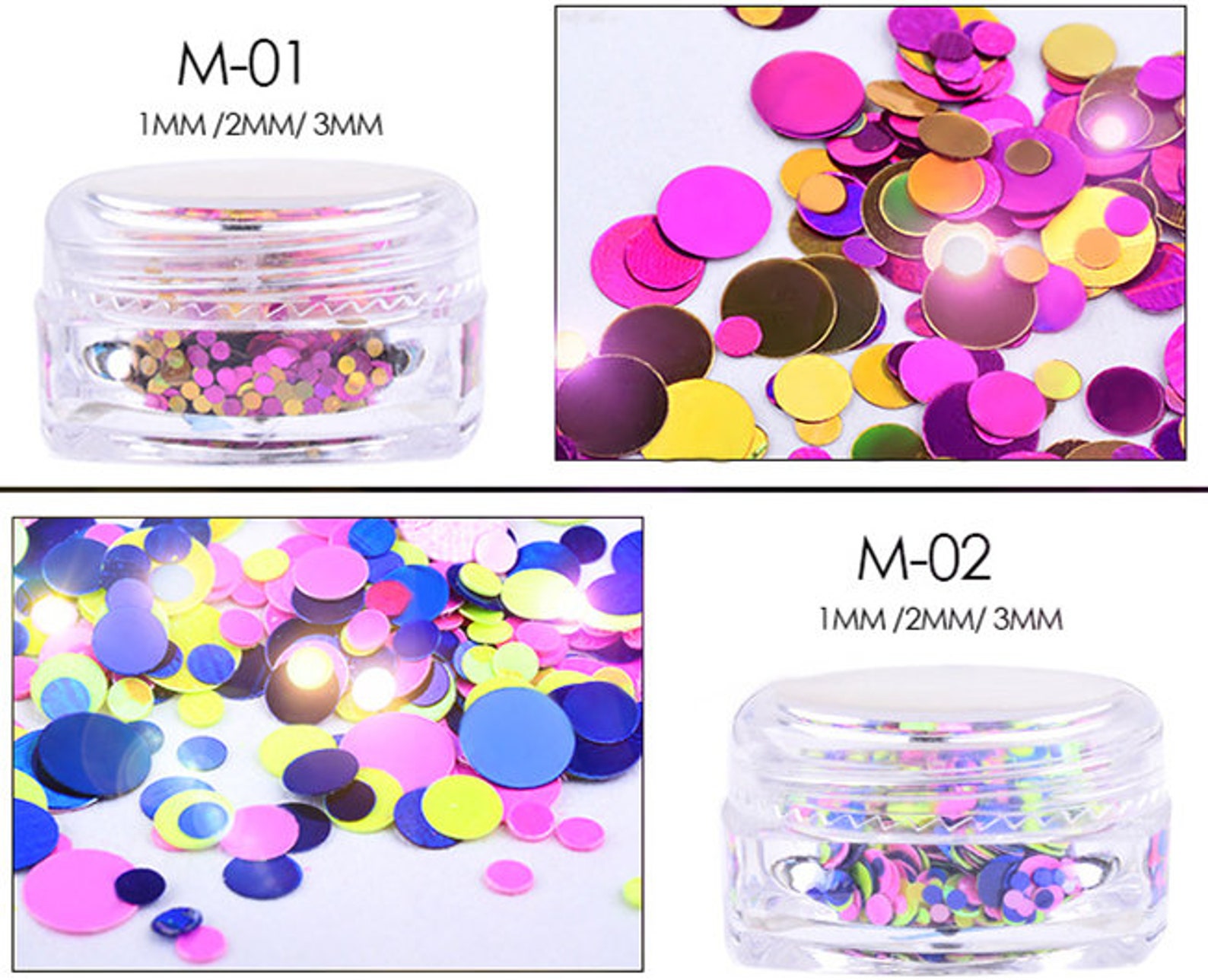 12 Box a Set of Mixed Sequins Decorationsround Sequins Diy | Etsy